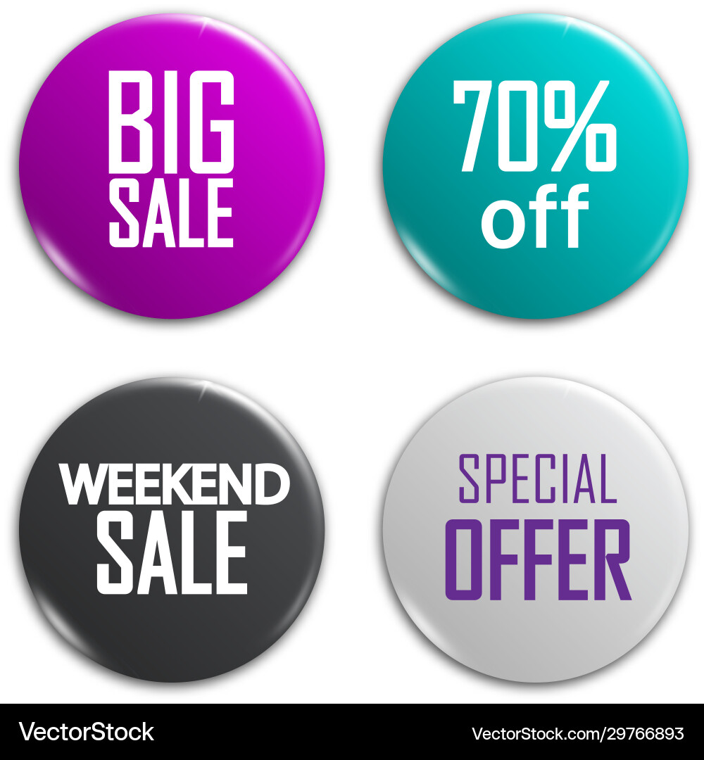 Set sale banner big super tag Royalty Free Vector Image