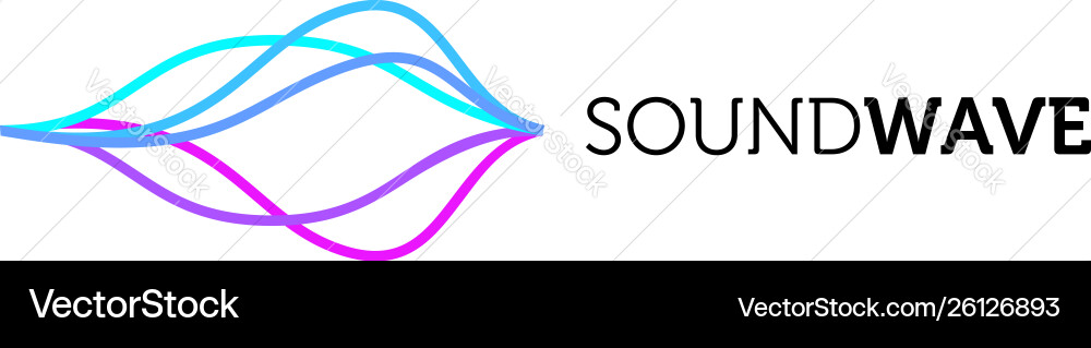 Sound wave colorful logo design Royalty Free Vector Image