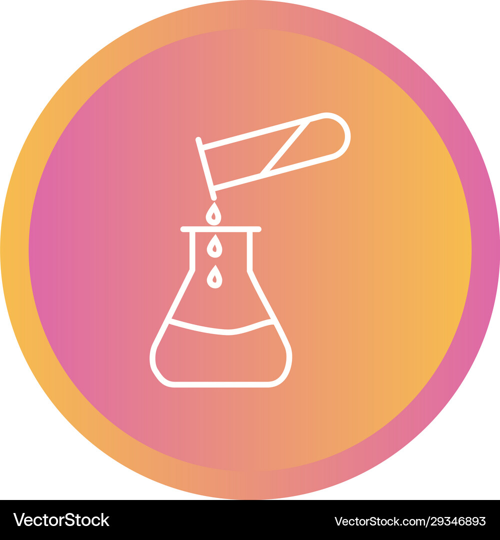 Unique pouring chemical line icon Royalty Free Vector Image