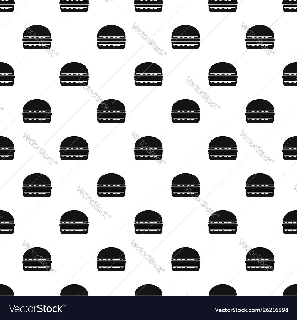 Burger pattern seamless Royalty Free Vector Image