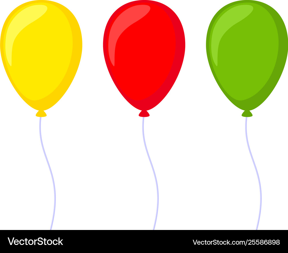Colorful cartoon baloon set Royalty Free Vector Image