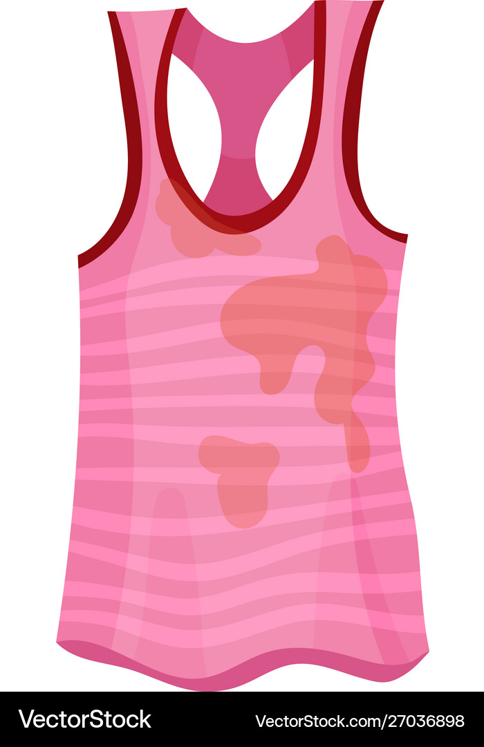 Dirty pink tank top on a Royalty Free Vector Image