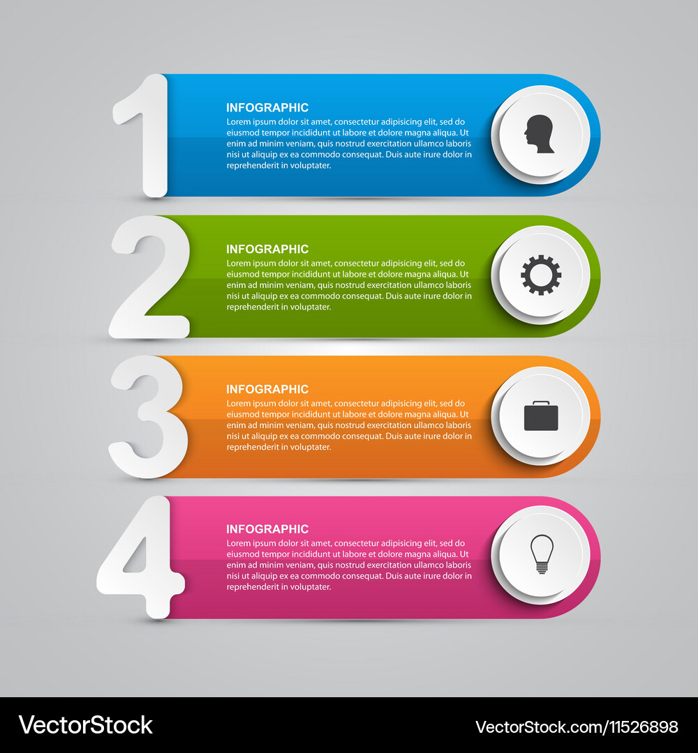 Infographics design template for presentations Vector Image