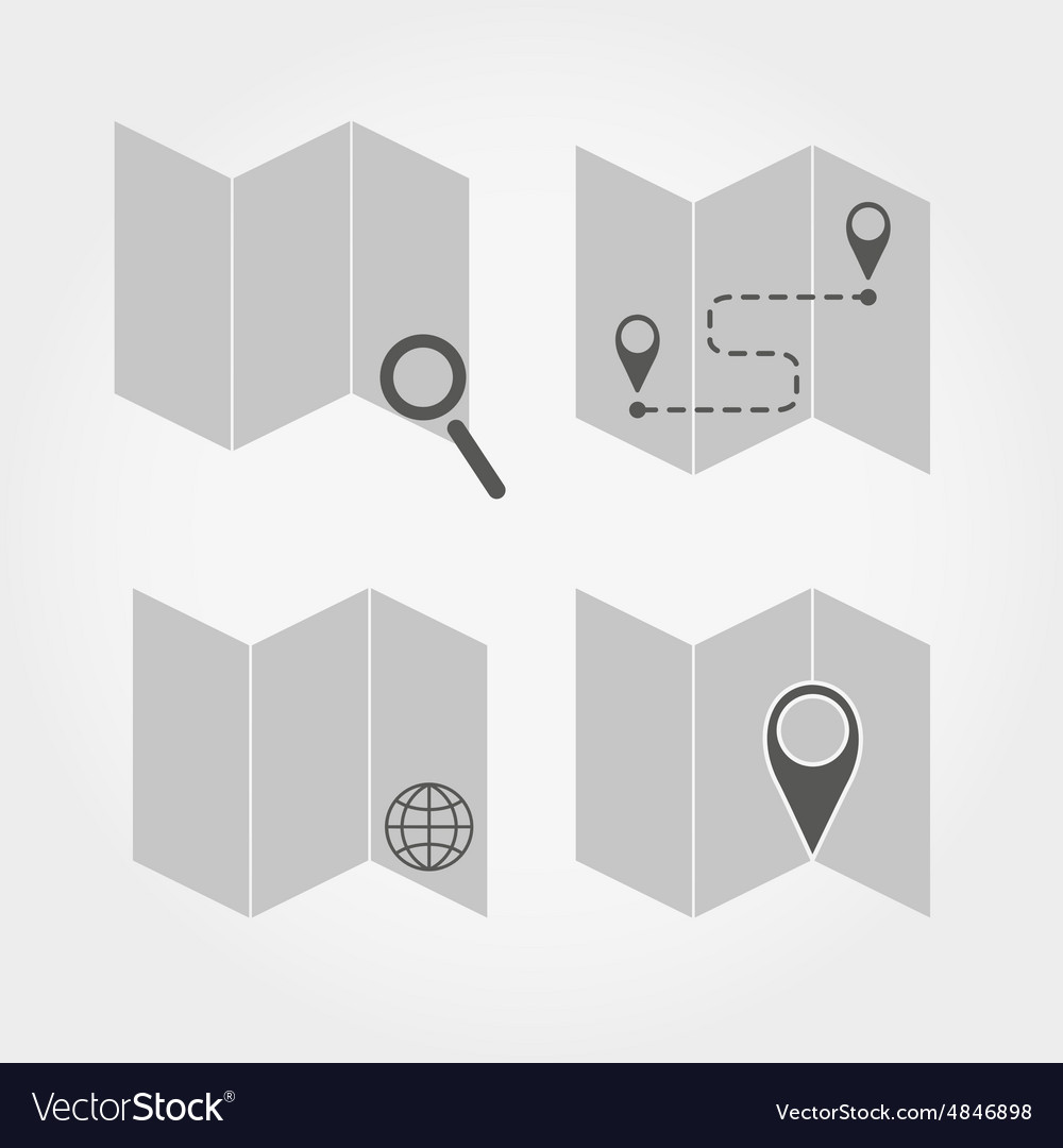 Maps set Royalty Free Vector Image - VectorStock