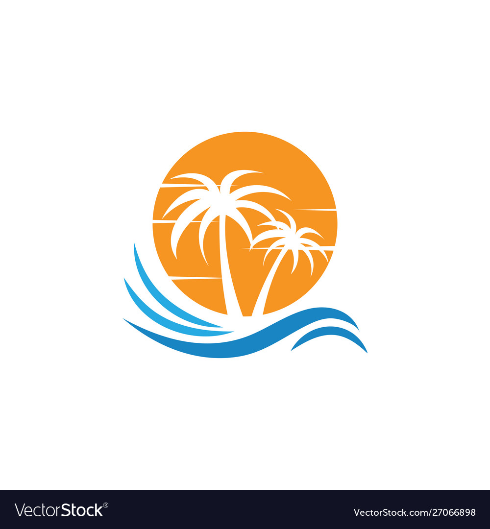 Palm tree graphic design template isolated Vector Image