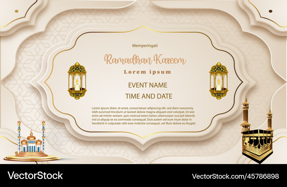 Ramadan Decoration Background Royalty Free Vector Image