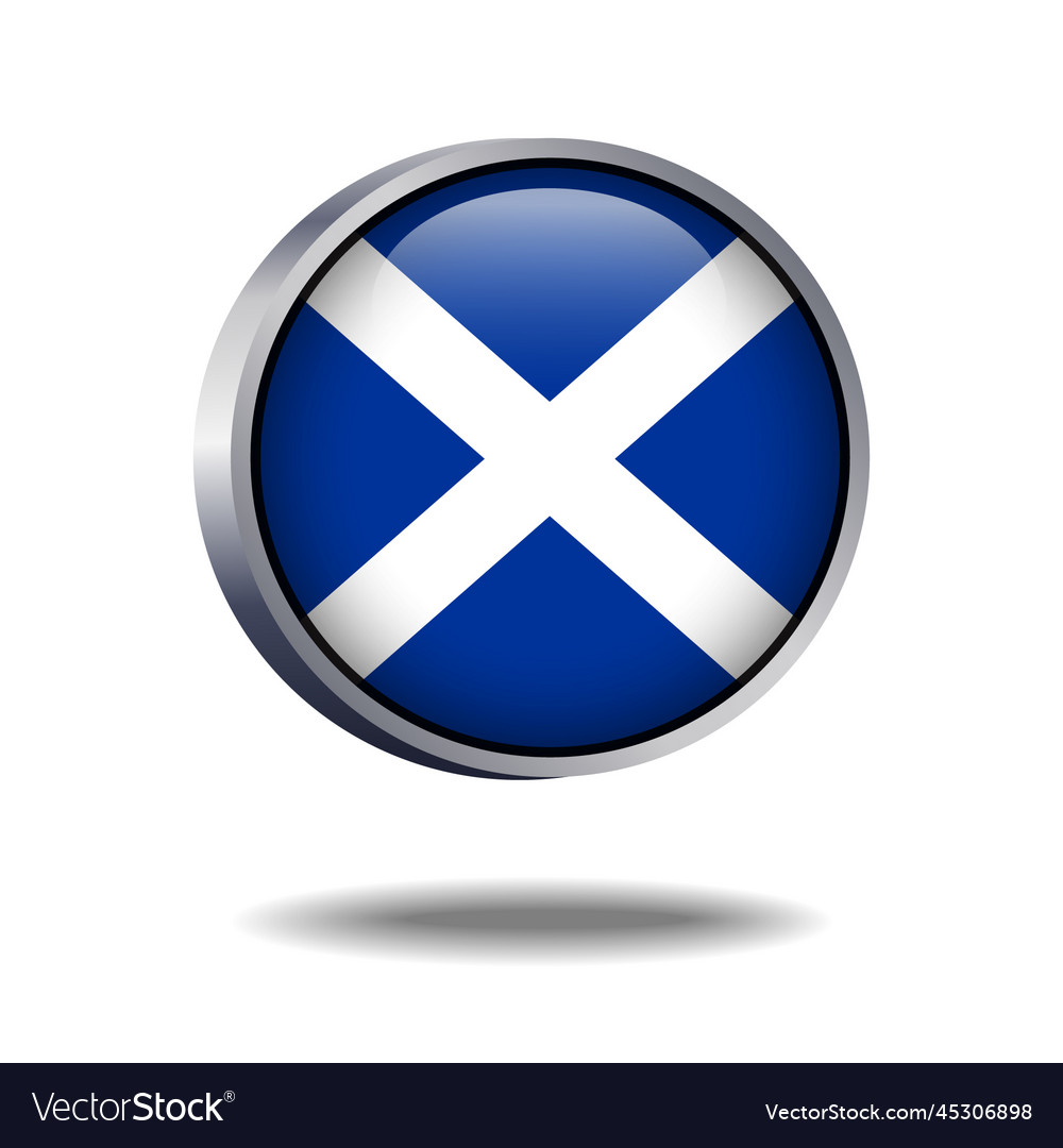 Scotland flag button – Royalty-Free Vector | VectorStock