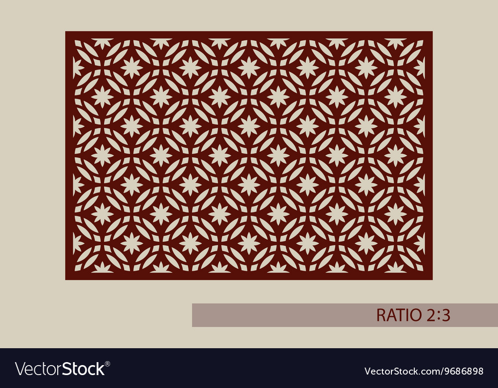 The template pattern for decorative panel Vector Image