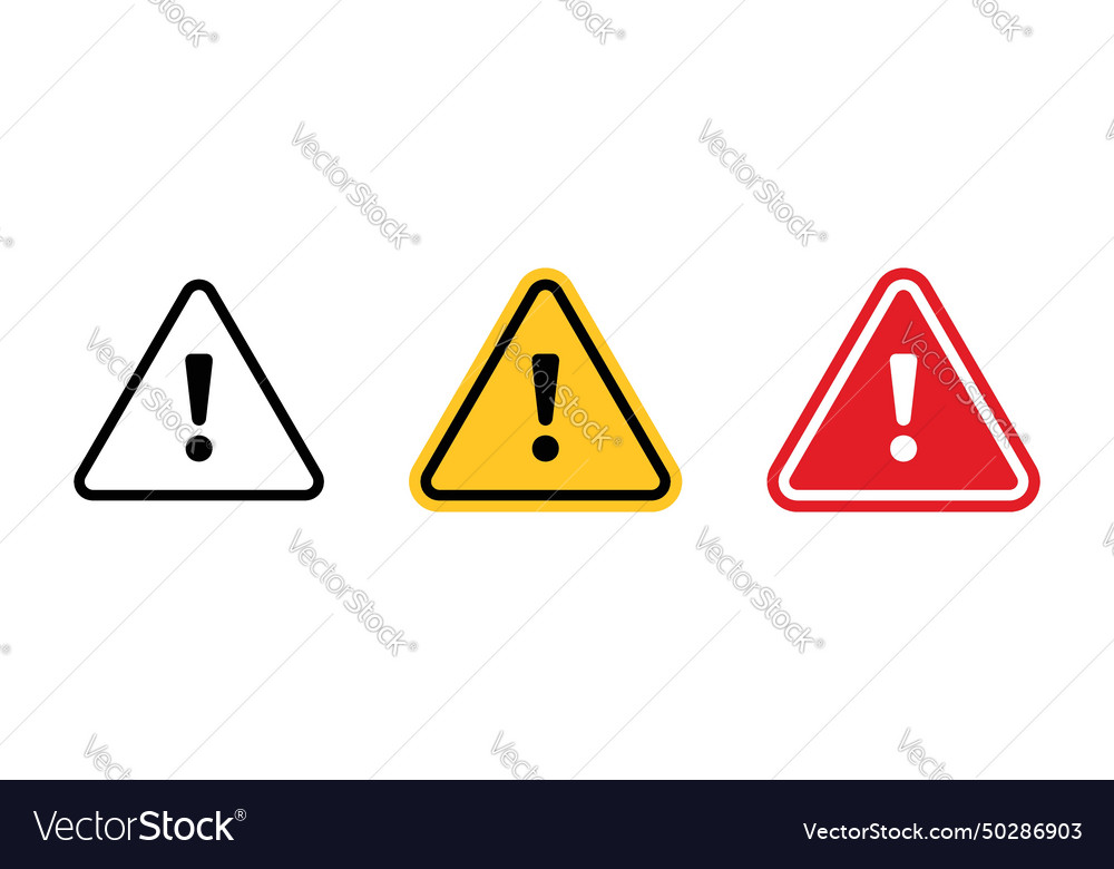 Attention icon Royalty Free Vector Image - VectorStock