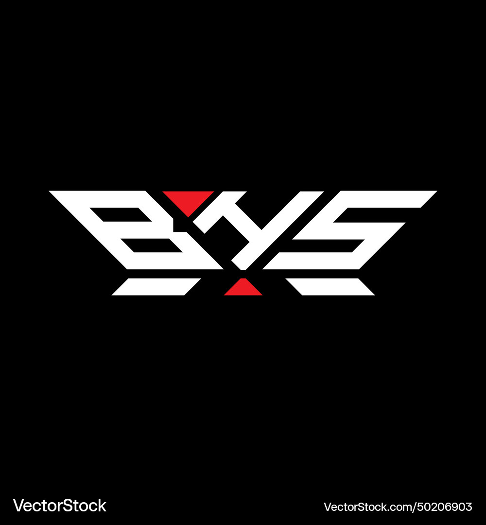 Bhs letter logo design simple and modern Vector Image