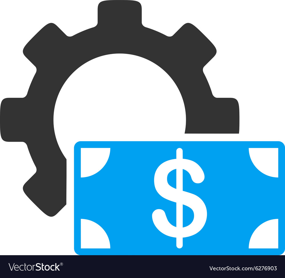 Development cost flat icon Royalty Free Vector Image