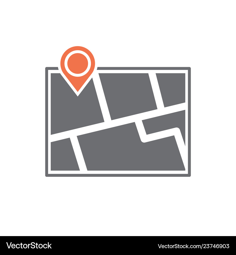 Navigation icon on white background for graphic Vector Image