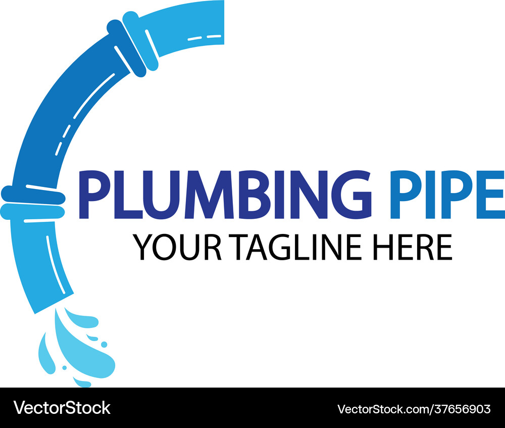 Pipe plumbing logo design templateplumbing logo Vector Image