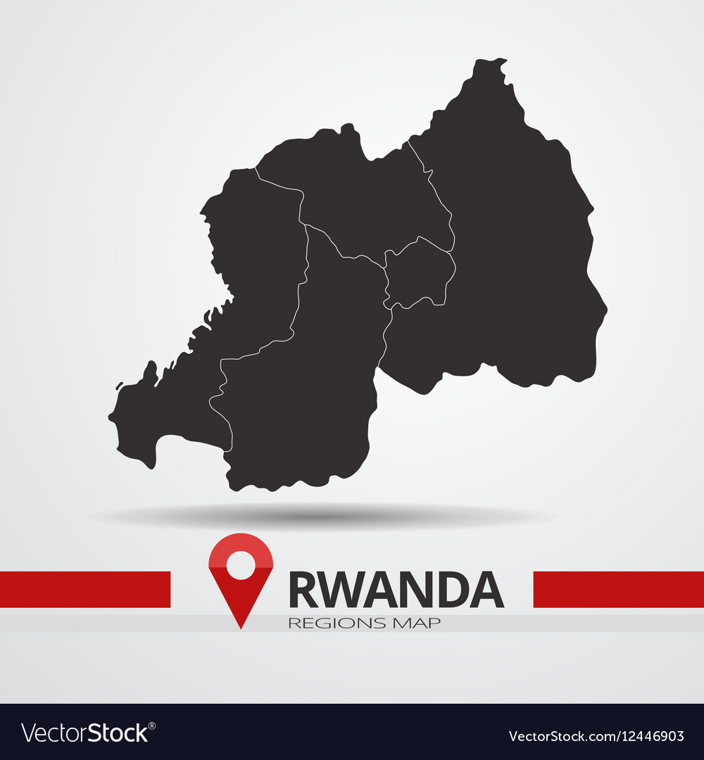 Rwanda map Royalty Free Vector Image - VectorStock