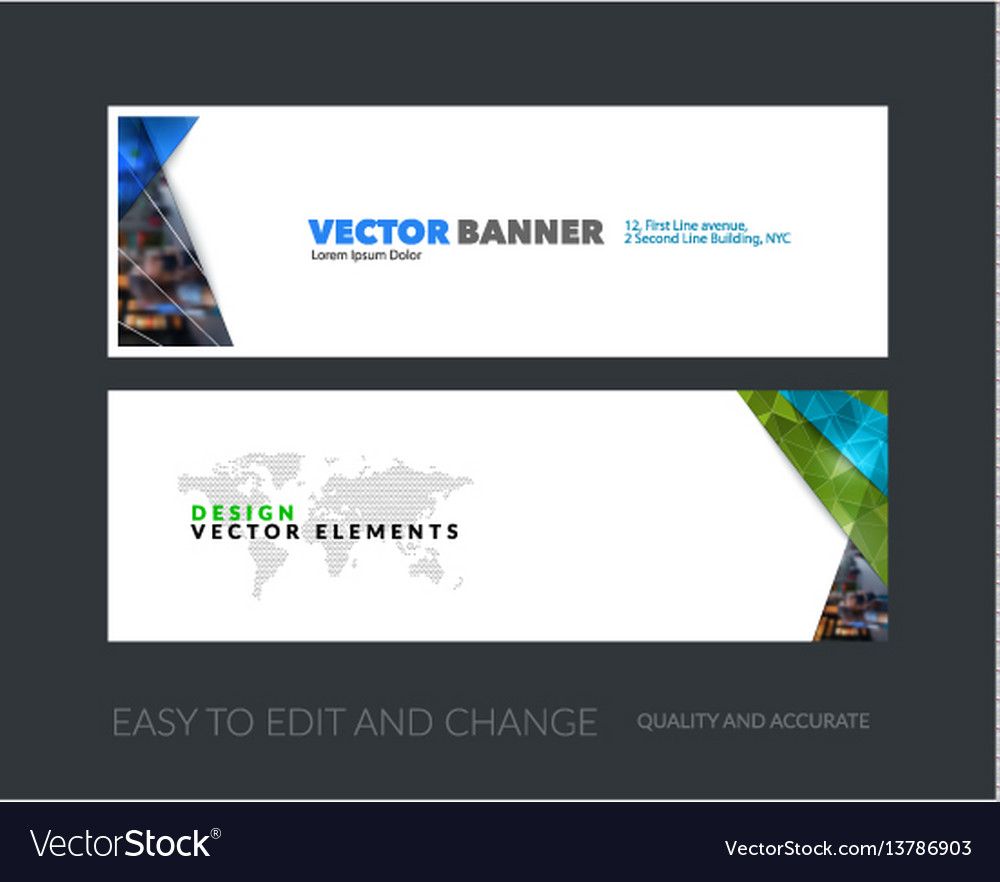 Set of modern horizontal website banners Vector Image