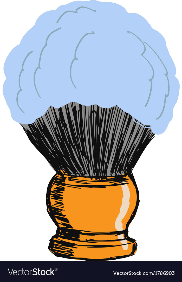 Shaving brush Royalty Free Vector Image - VectorStock Shaving brush Royalty Free Vector Image - VectorStock