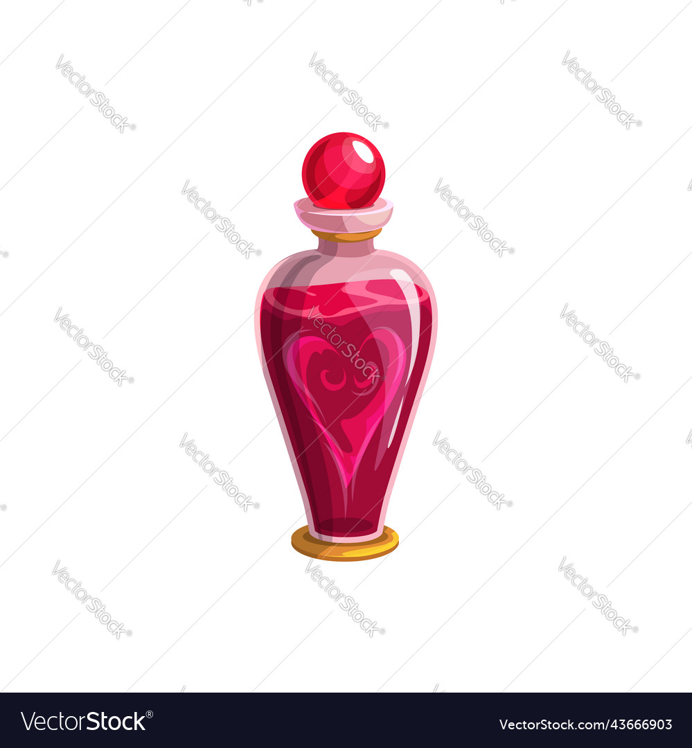 Valentine day magic love potion in glass bottle Vector Image