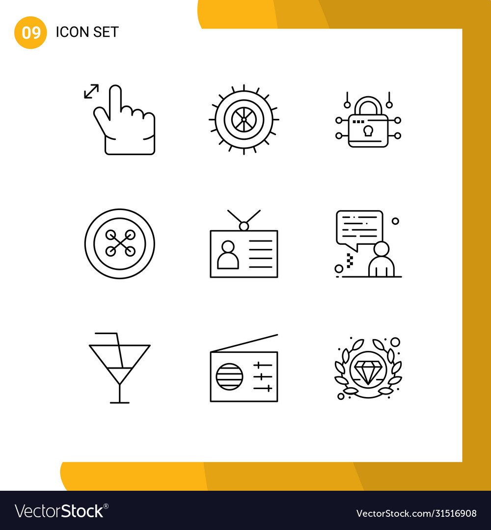 9 creative icons modern signs and symbols of Vector Image 9 creative icons modern signs and symbols of Vector Image
