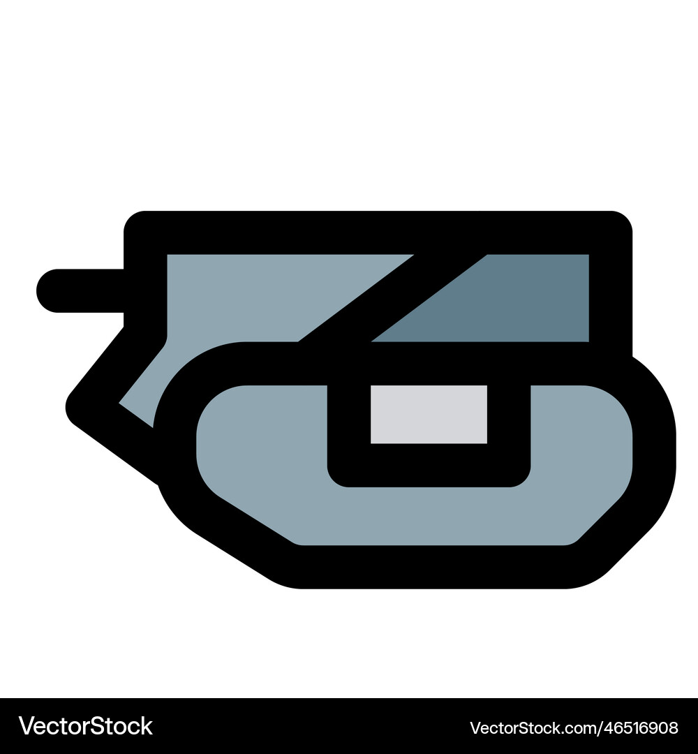 An armoured fighting vehicle with tracks Vector Image