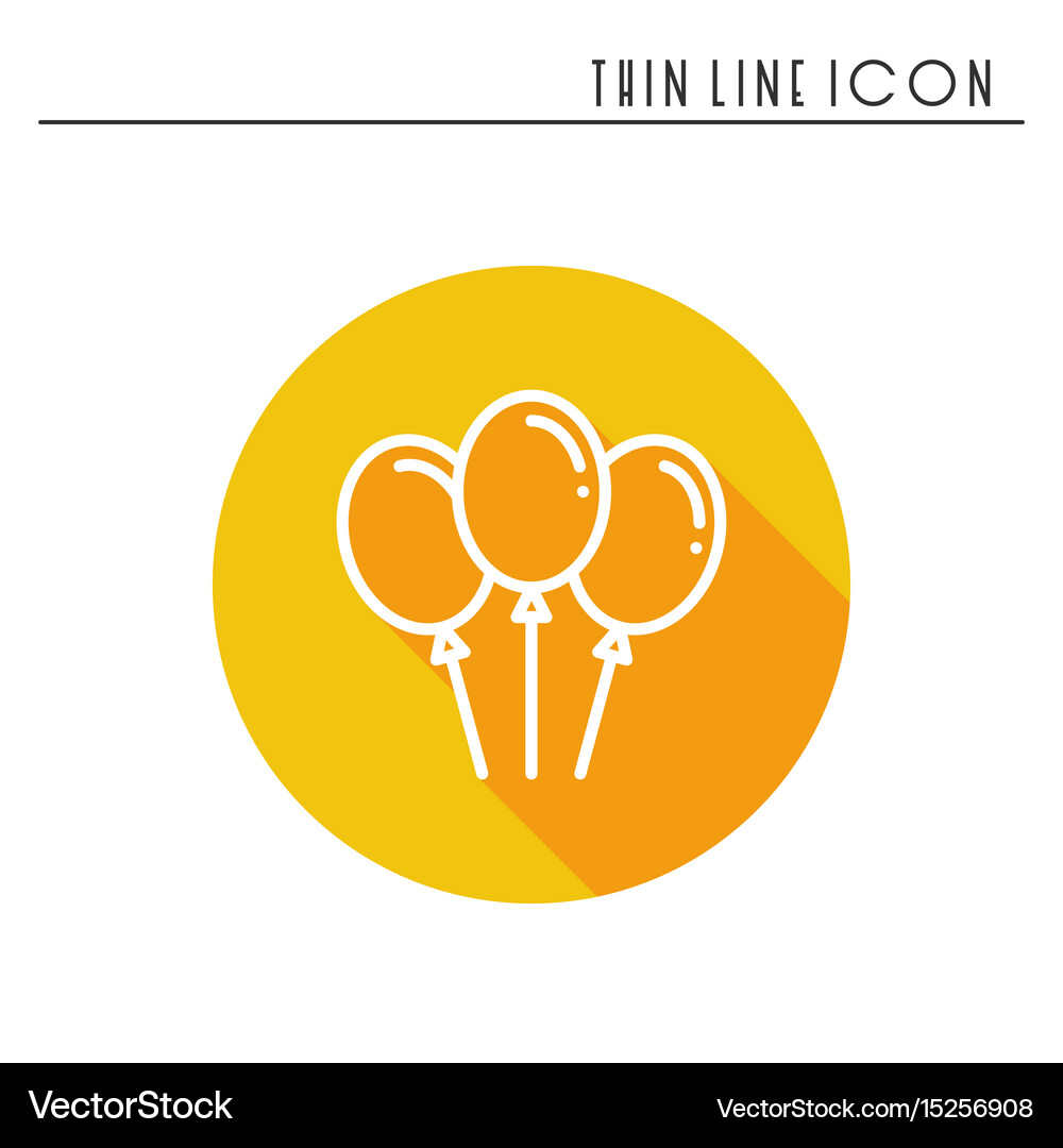 Balloon air icon party celebration Royalty Free Vector Image