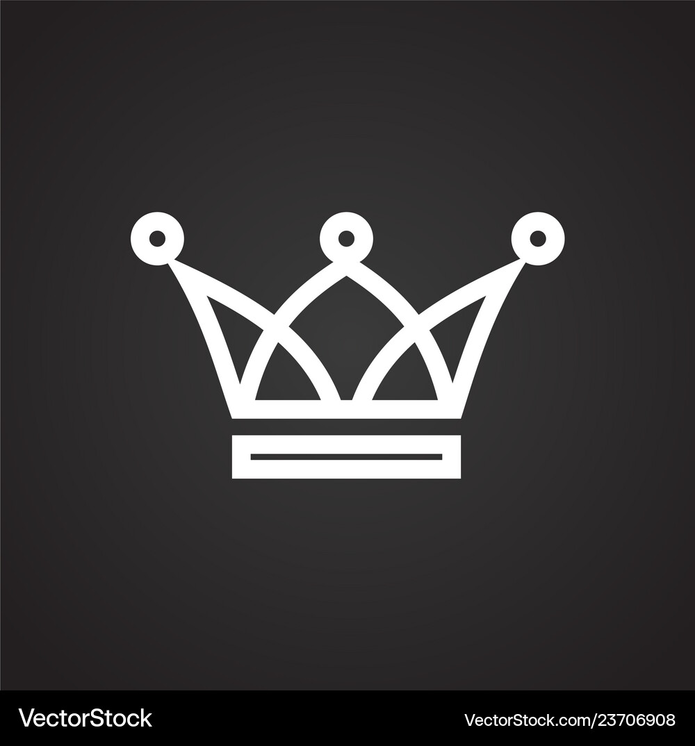 Crown set on black background for graphic and web Vector Image