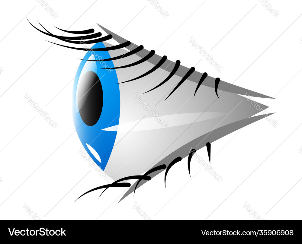 Eye in graphic style digital art Royalty Free Vector Image