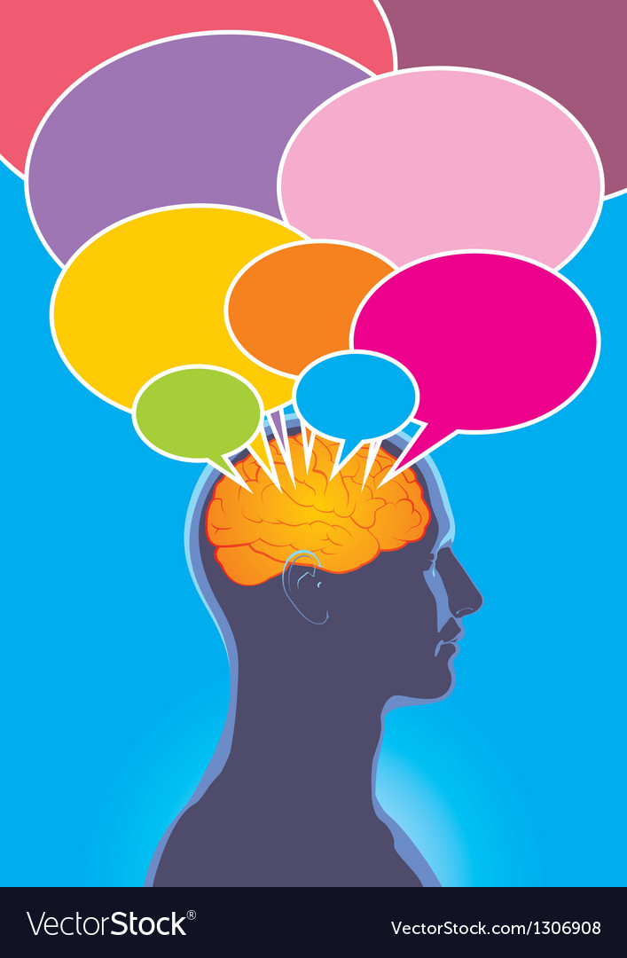 Human thoughts Royalty Free Vector Image - VectorStock