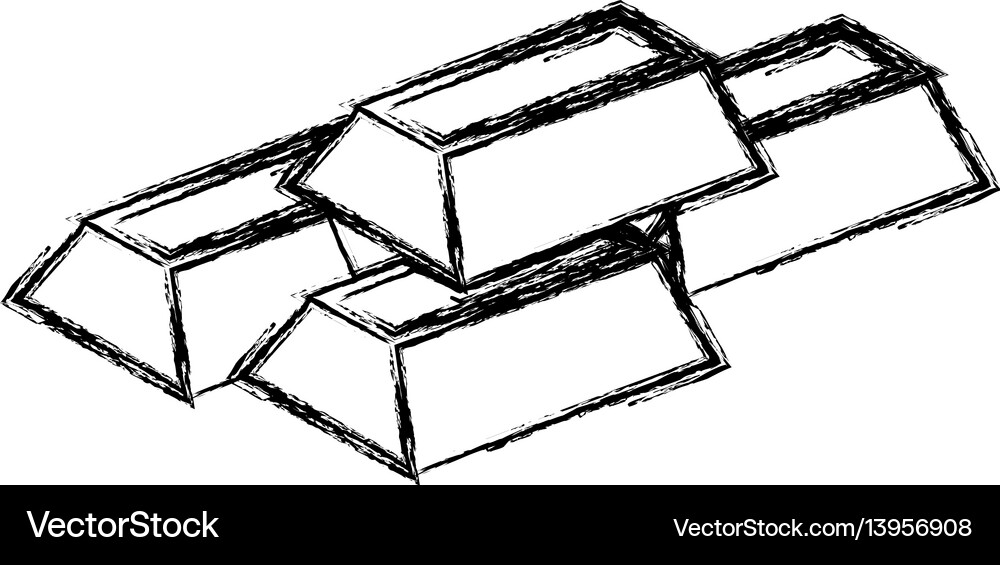 Ingots gold bars Royalty Free Vector Image - VectorStock