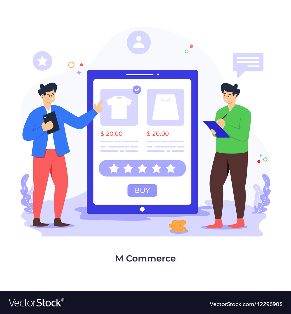 M commerce Royalty Free Vector Image - VectorStock