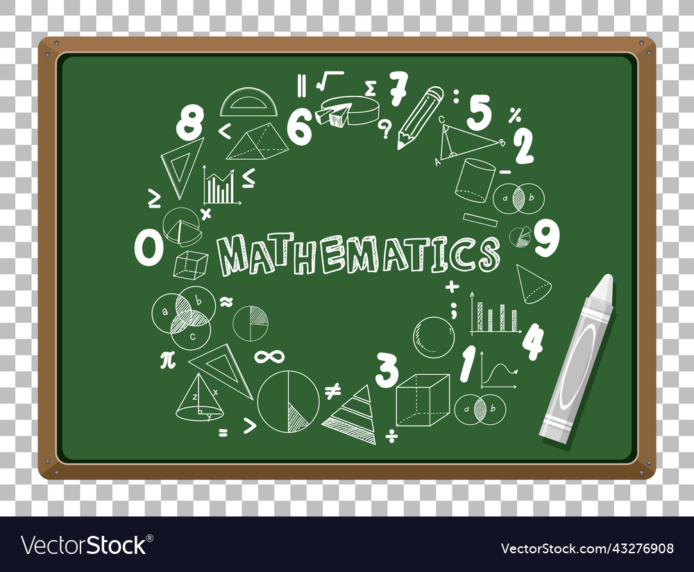 Math formula on blackboard isolated grid Vector Image