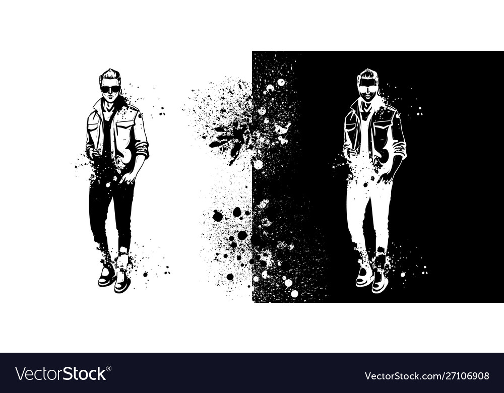 Men models Royalty Free Vector Image - VectorStock