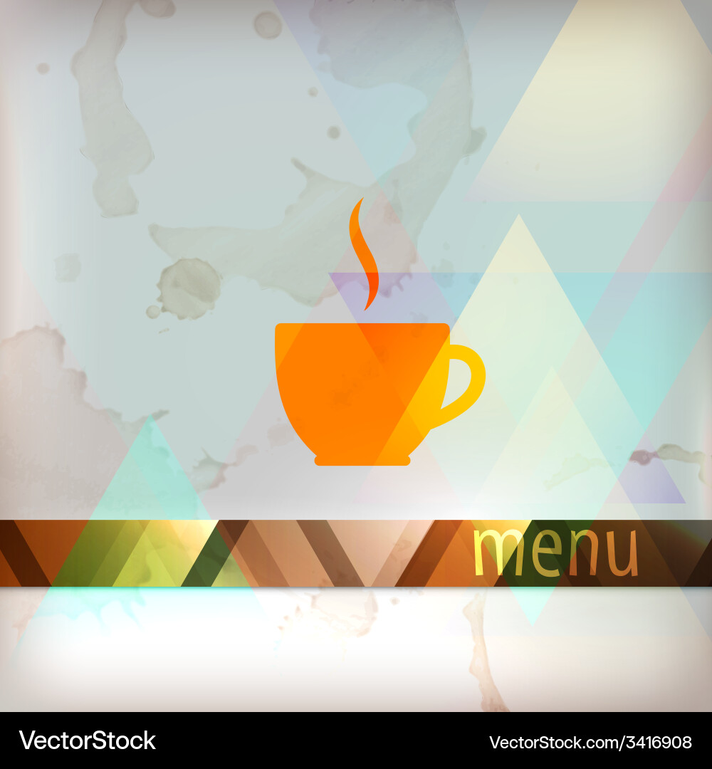 Menu design with coffee sign Royalty Free Vector Image