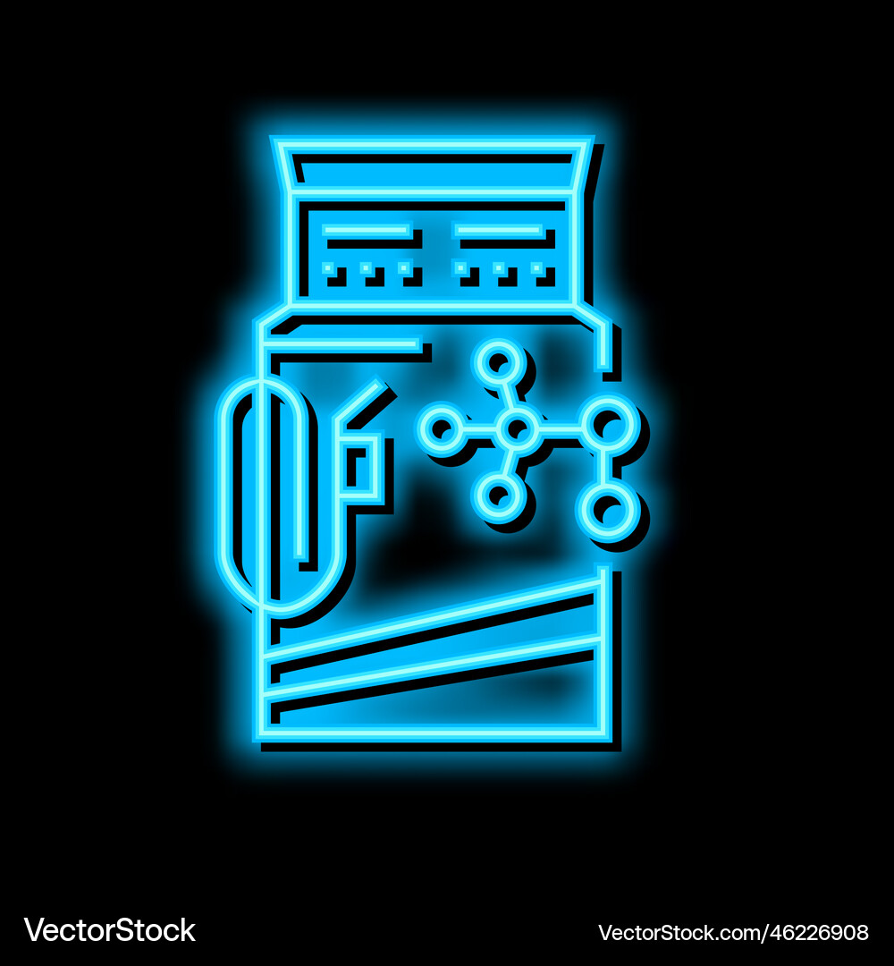 Methanol gas station neon glow icon Royalty Free Vector