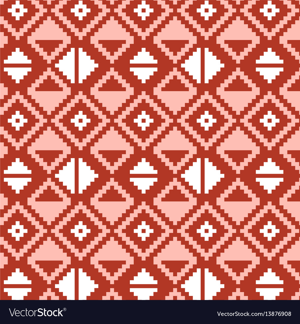 Pixel triangles seamless pattern Royalty Free Vector Image