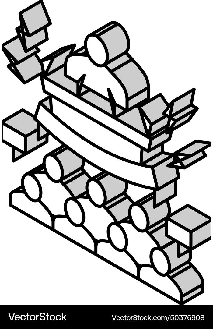 Political boycott isometric icon Royalty Free Vector Image