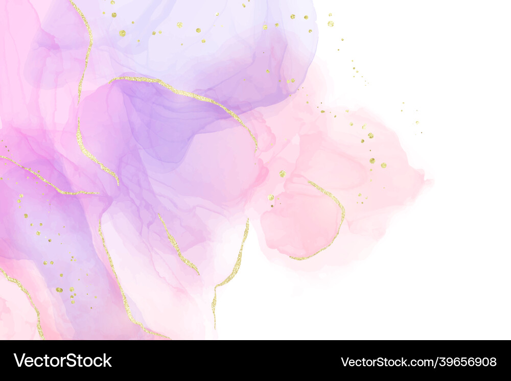 Purple rose and lavender liquid marble background Vector Image