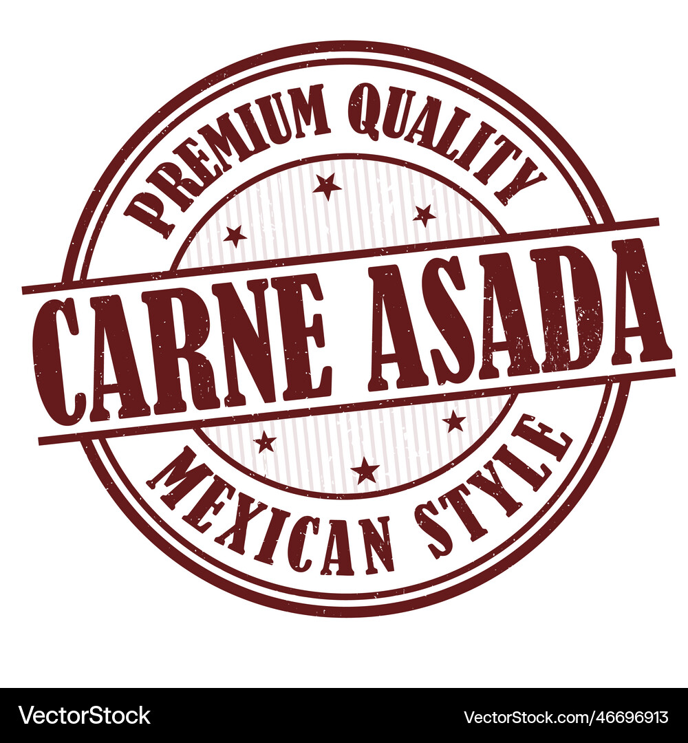 Carne asada grunge rubber stamp Royalty Free Vector Image
