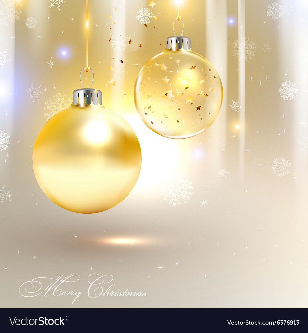 Christmas background with baubles Royalty Free Vector Image