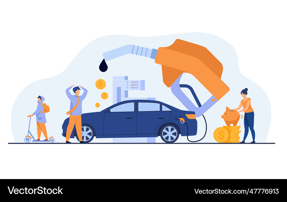 High Fuel Costs - Saving Money Royalty Free Vector Image