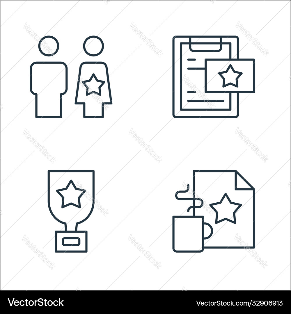 Leadership line icons linear set quality line set Vector Image