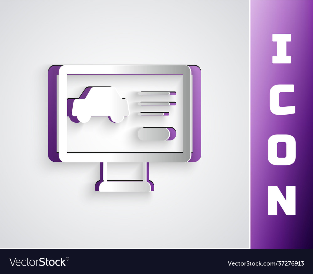 Paper cut hardware diagnostics condition car Vector Image Paper cut hardware diagnostics condition car Vector Image