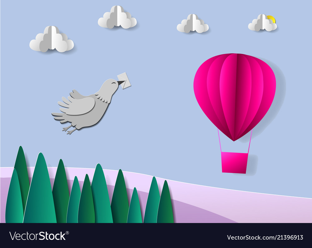 Paper cut style background Royalty Free Vector Image