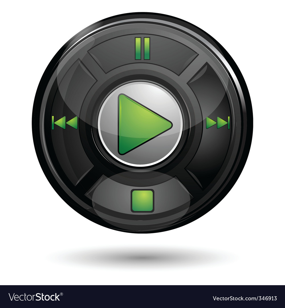 Play button Royalty Free Vector Image - VectorStock