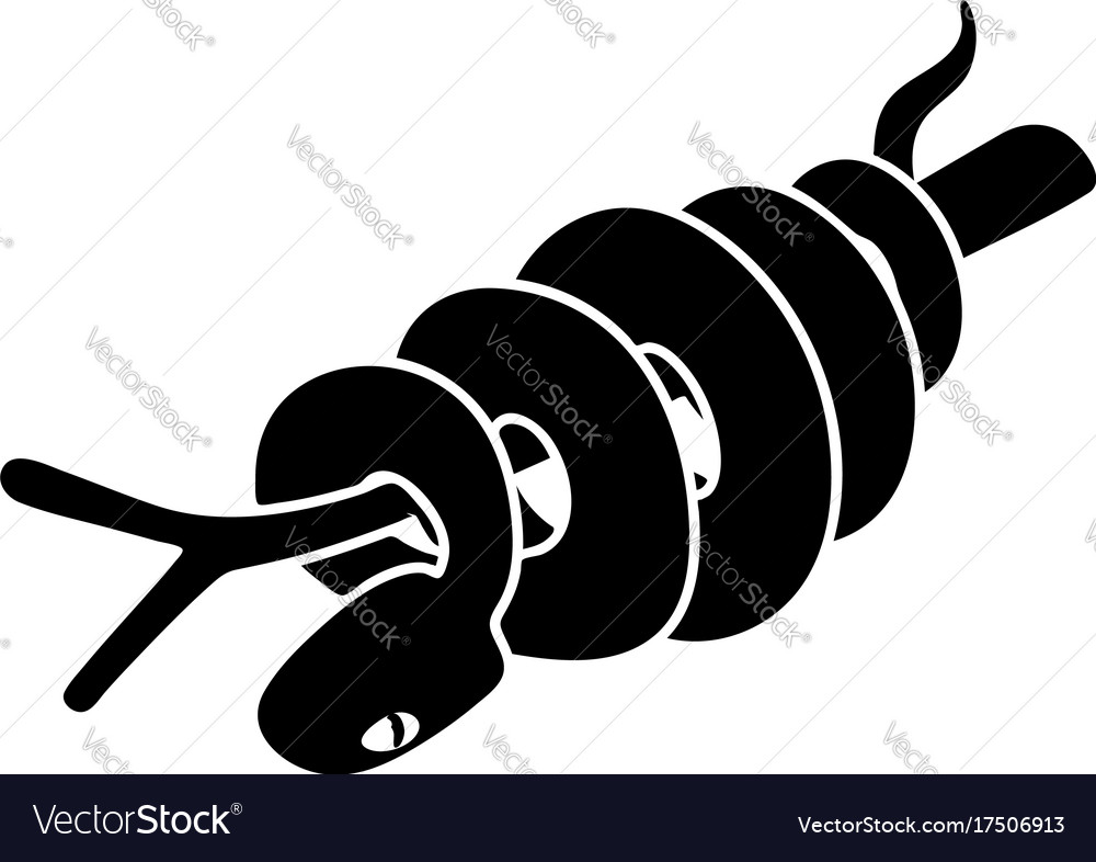 Ratsnake icon simple style Royalty Free Vector Image Ratsnake icon simple style Royalty Free Vector Image