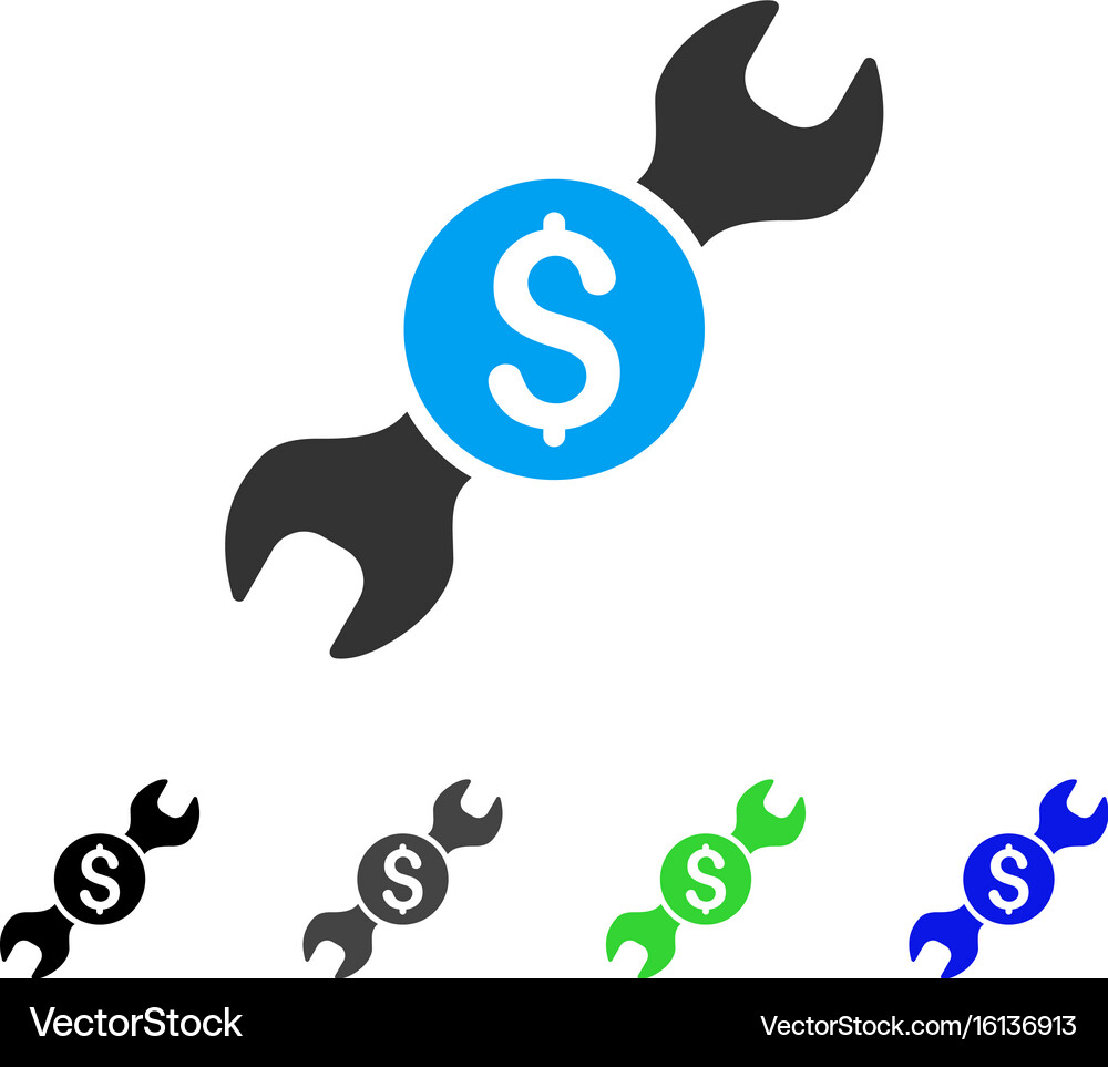 Repair price flat icon Royalty Free Vector Image