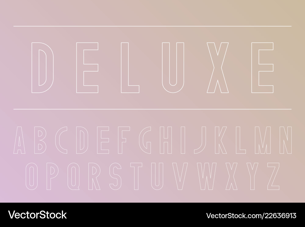 Stylish font modern english alphabet thin Vector Image