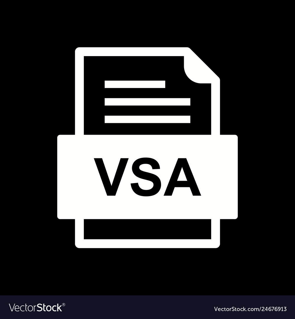 Vsa file document icon Royalty Free Vector Image