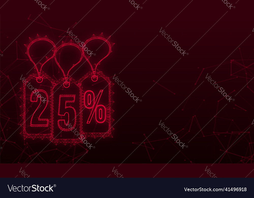25 percent off sale discount tag offer Royalty Free Vector