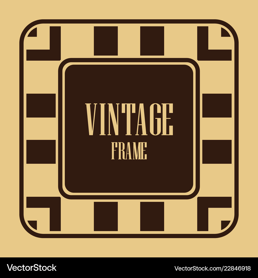 Art deco border frame Royalty Free Vector Image