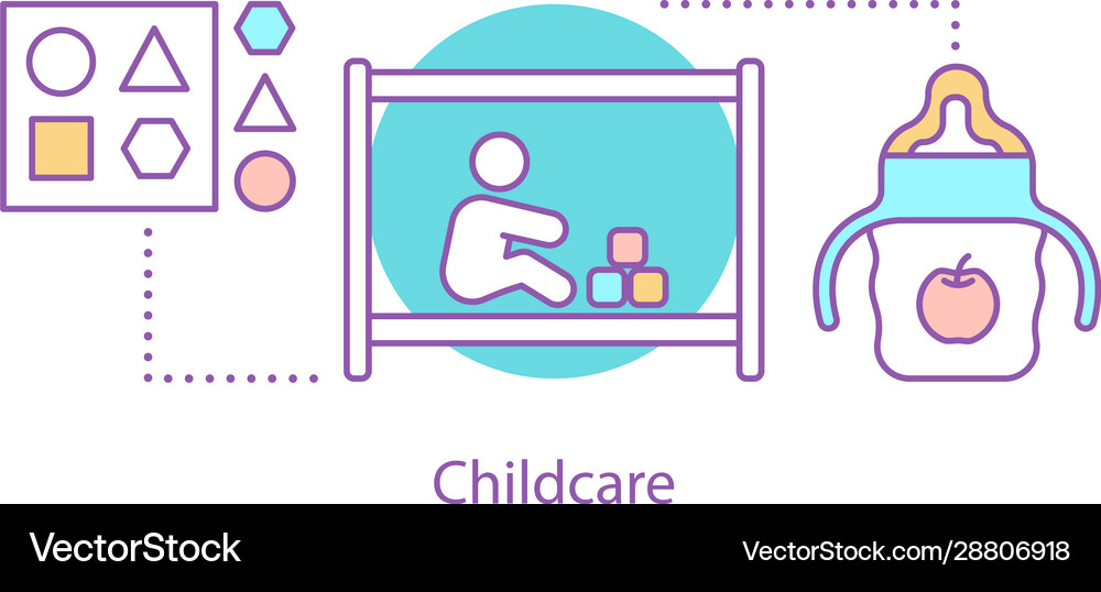 Childcare concept icon Royalty Free Vector Image